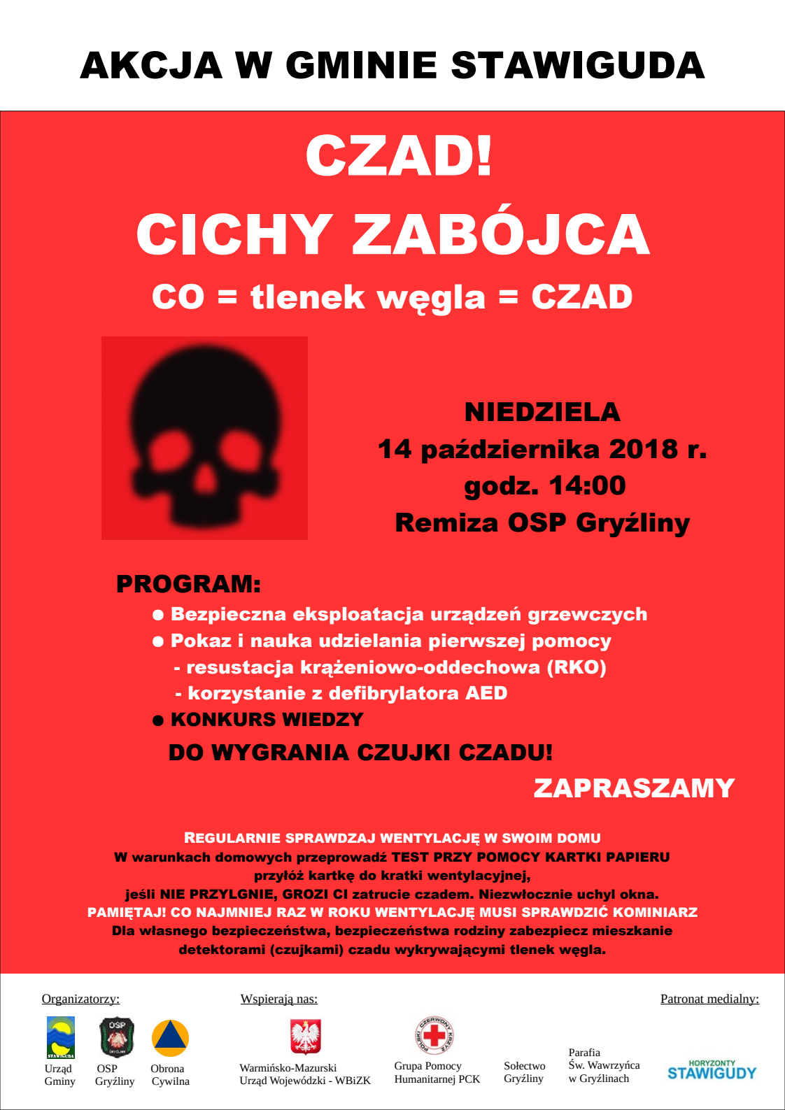 Czad cichy zabójca - aktualności - Gmina Stawiguda Czad cichy zabójca - aktualności - Gmina Stawiguda